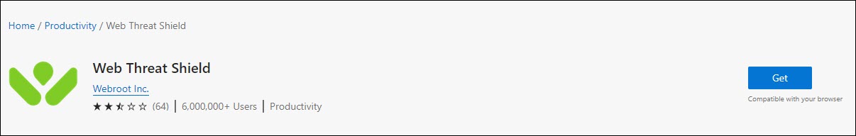 Installing the Webroot Web Threat Shield Edge Addon