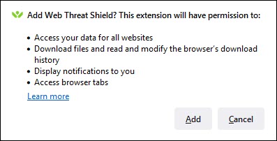Installing the Webroot Web Threat Shield Firefox Extension