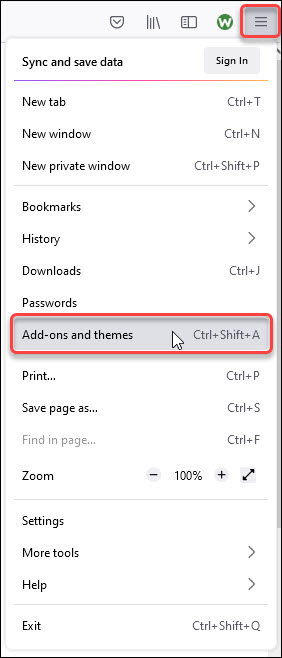 Uninstall Web Threat Shield Firefox