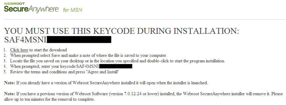 Your MSN keycode is expired.