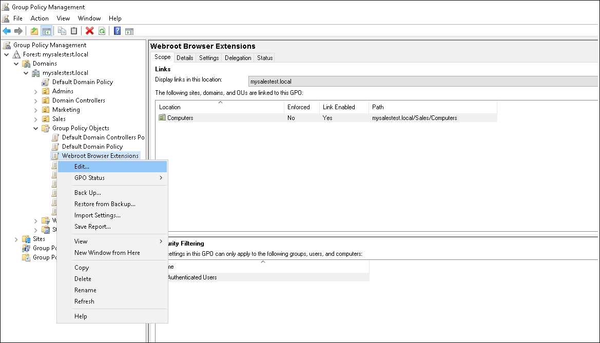 Using GPO to install the Web Threat Shield to FireFox version 74 and later